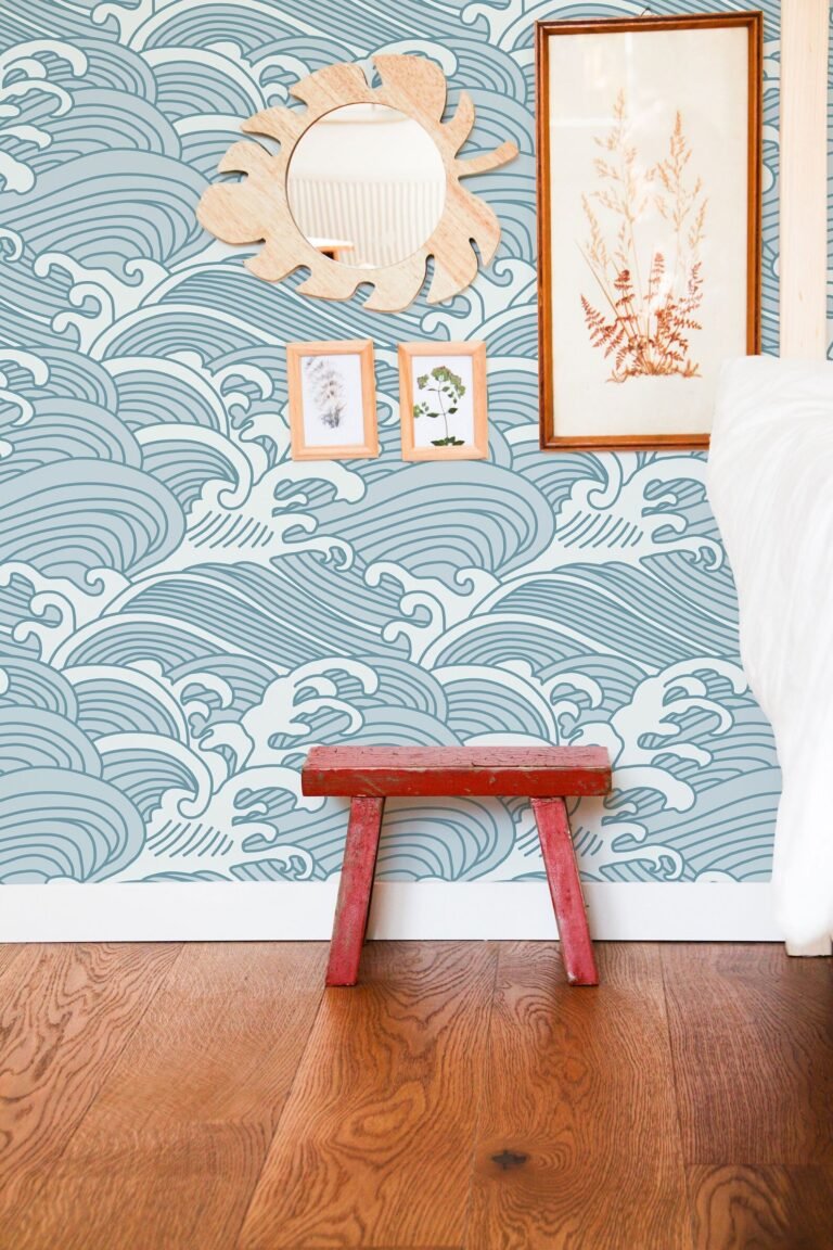Chinese Waves Wallpaper - Bella Stampa